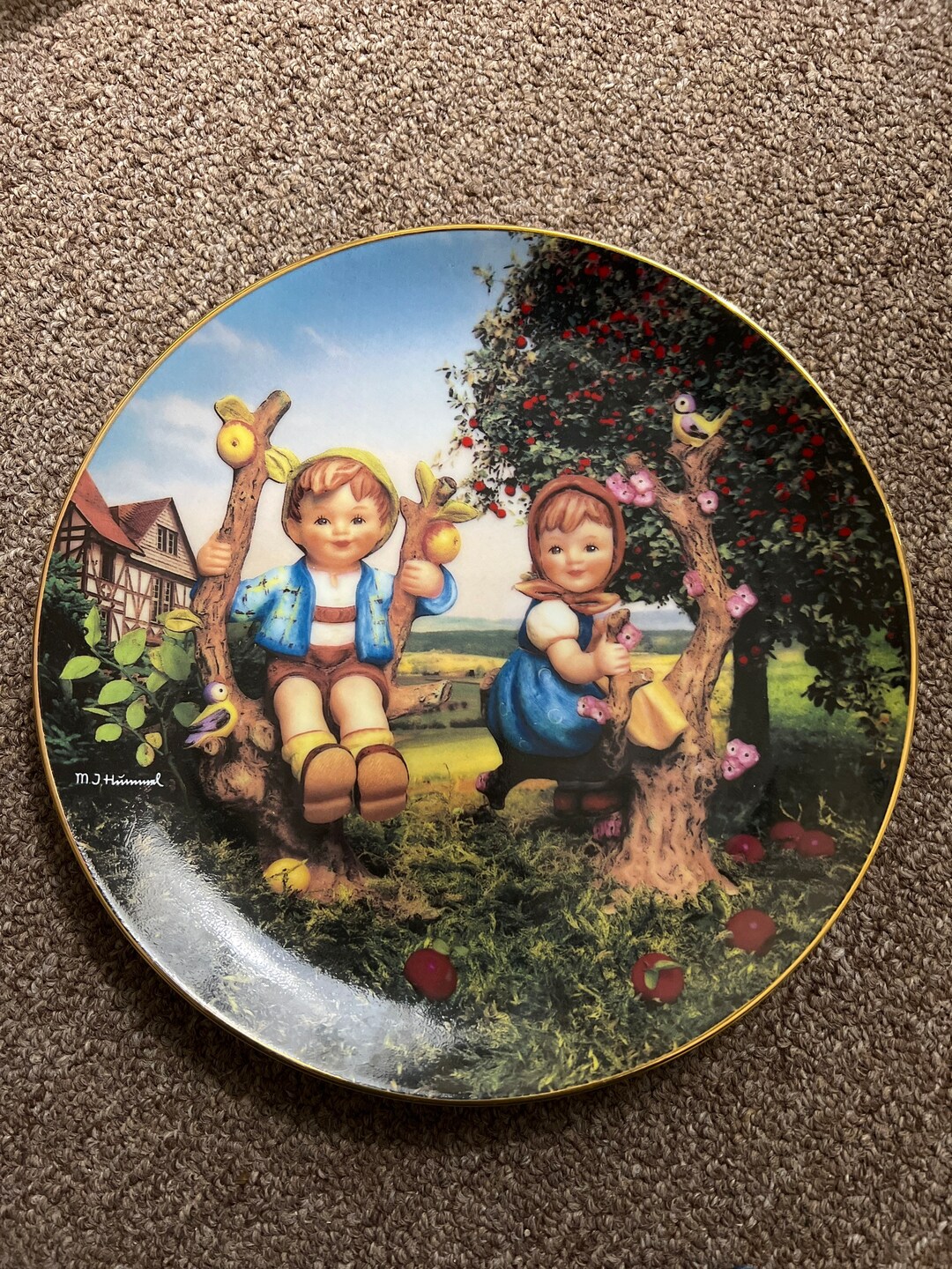 MJ Hummel 1989 “apple Tree Boy and Girl” Little Companions. the Danbury ...