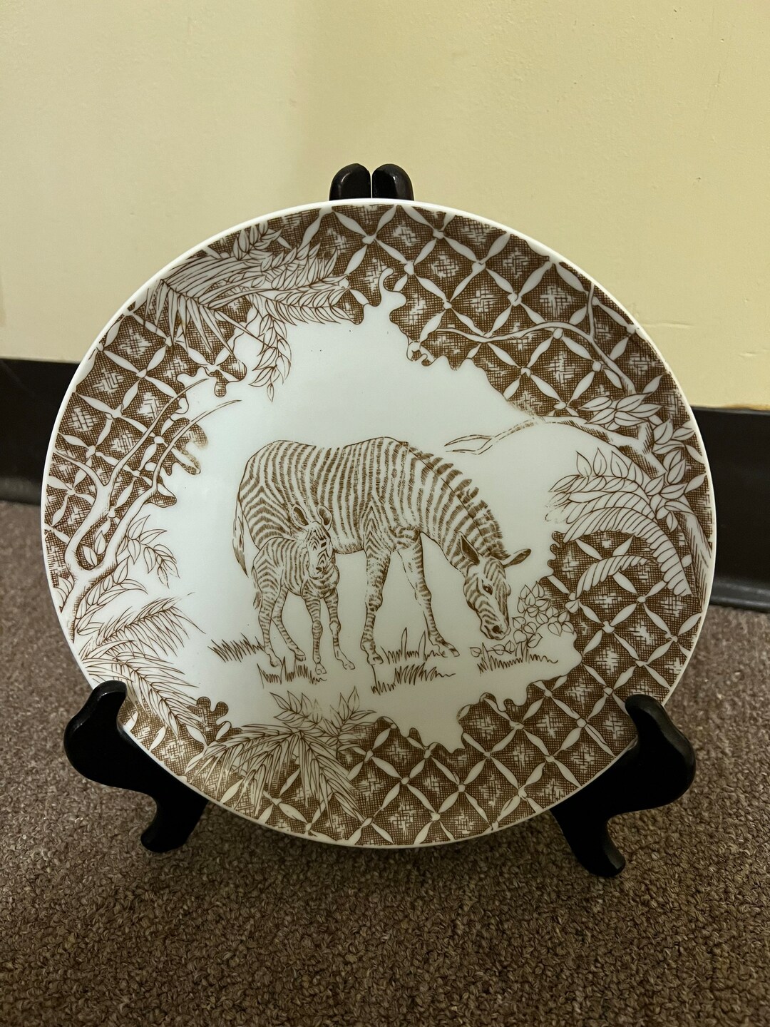 4 Piece Set Collectors 8 Salad Plates Leopard Zebras Lion and - Etsy