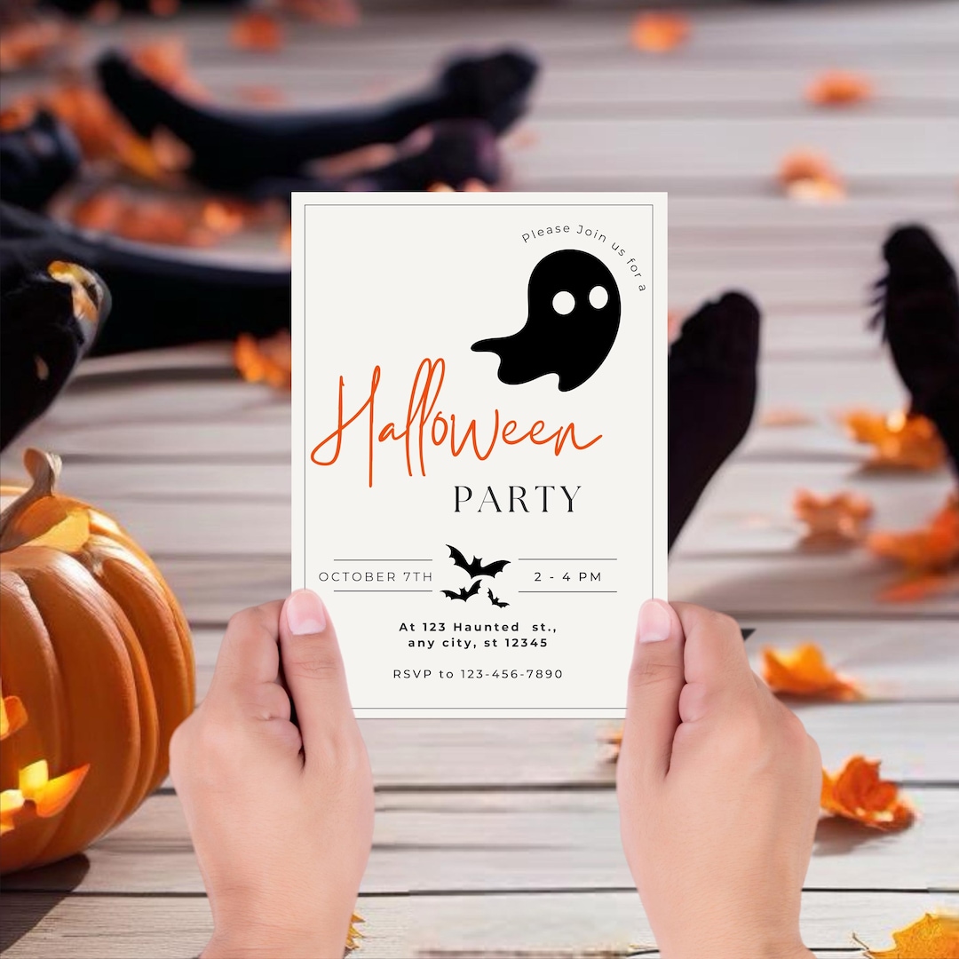 Customizable Halloween Party Invitation Template | Printable Spooky ...