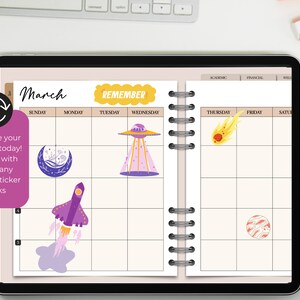 Galaxy Space Elemental Designs, Galaxy Digital Planner Stickers ...