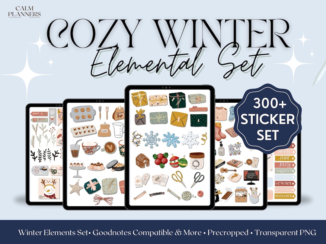 Seasonal Digital Planner Stickers Bundle for Goodnotes Planning, Pre ...
