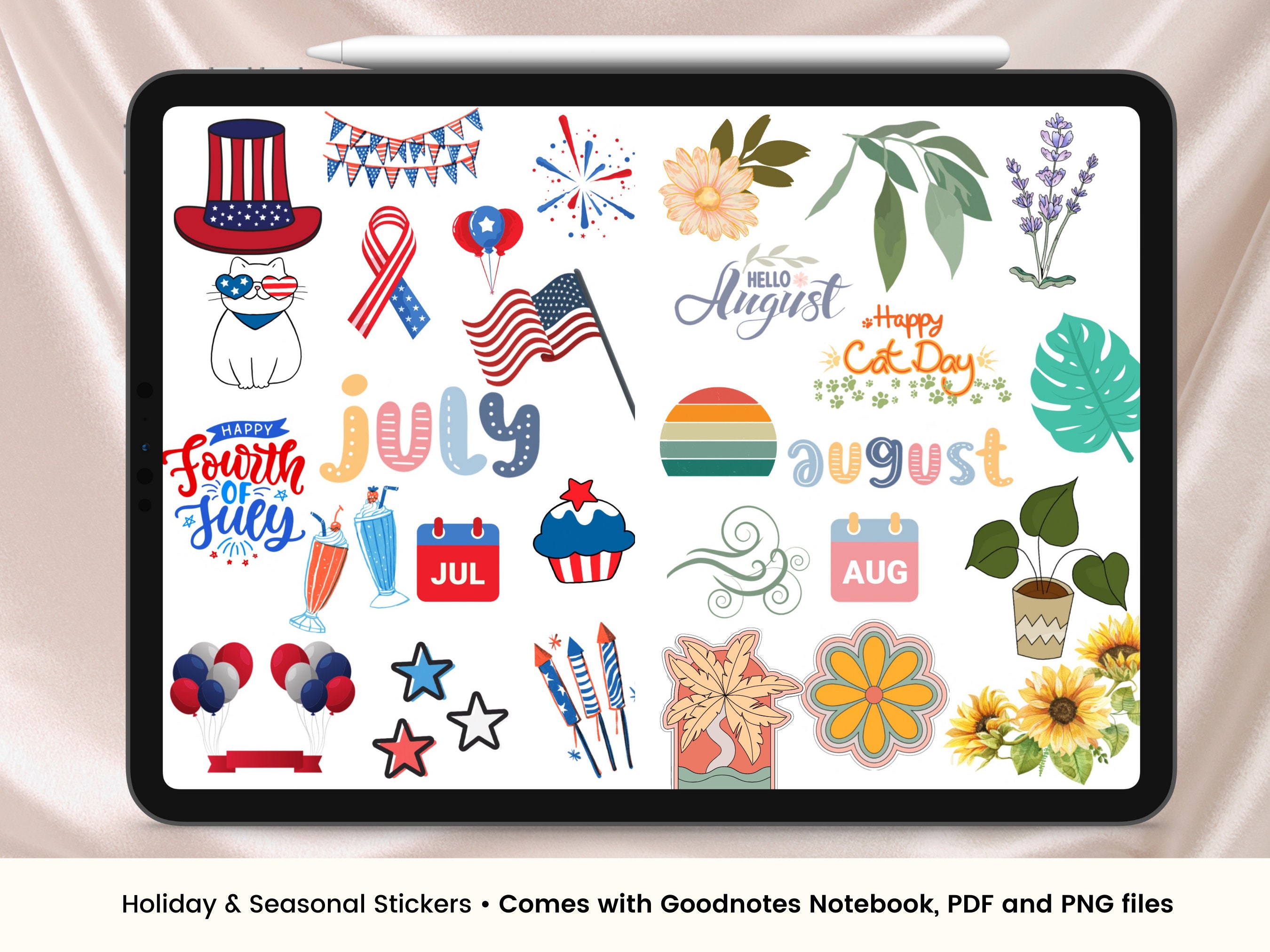 Yearly Holiday Goodnote Stickers Seasonal Digital Planner - Etsy