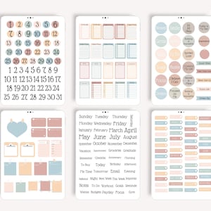 Boho Digital Planner Stickers, Boho Sticker Goodnotes, Goodnotes ...