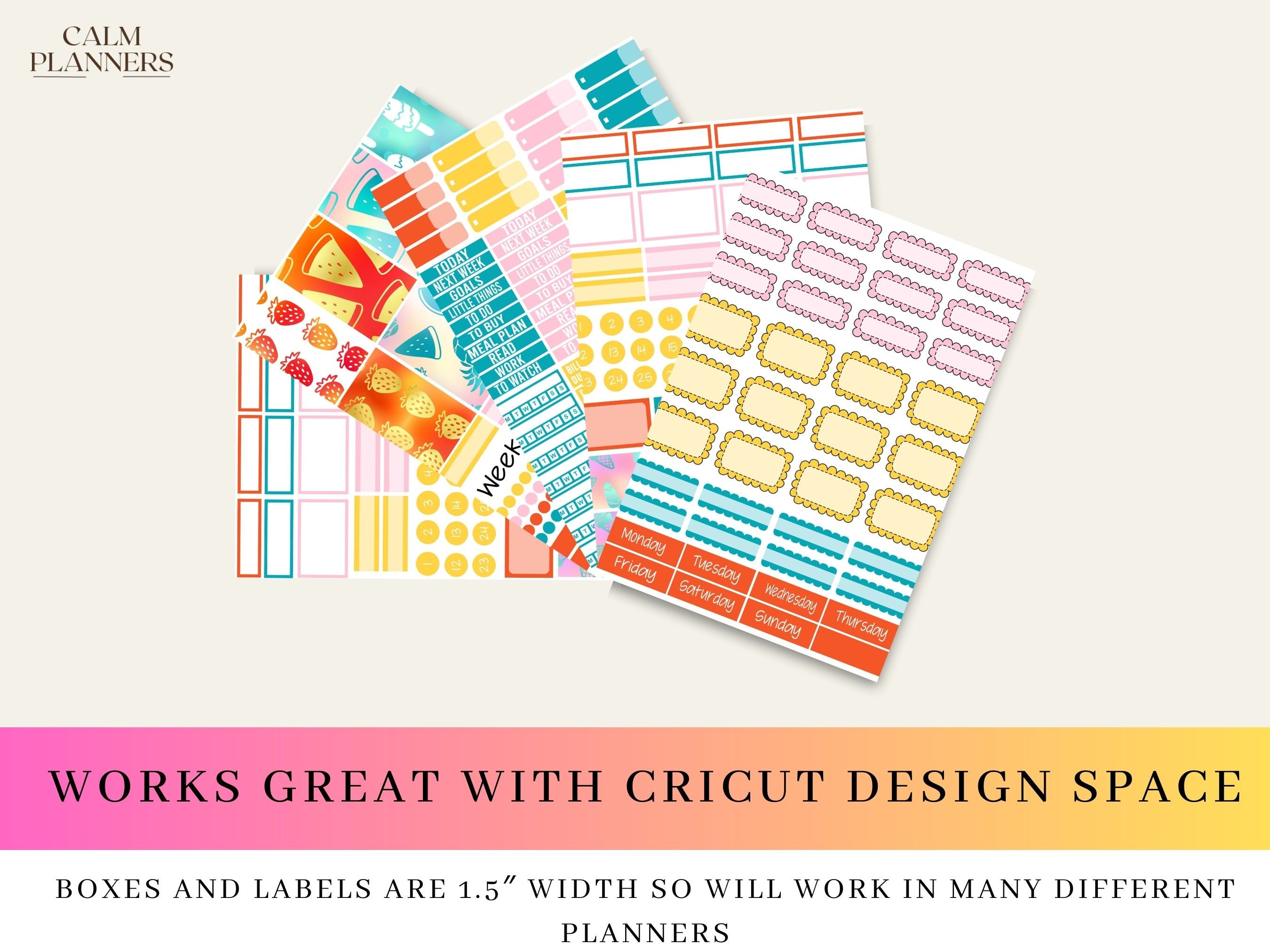 2023 Printable Bundle, Summer Sticker Pack, Month Planner Bundle ...