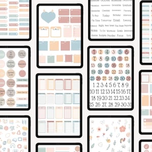 Boho Digital Planner Stickers, Boho Sticker Goodnotes, Goodnotes ...