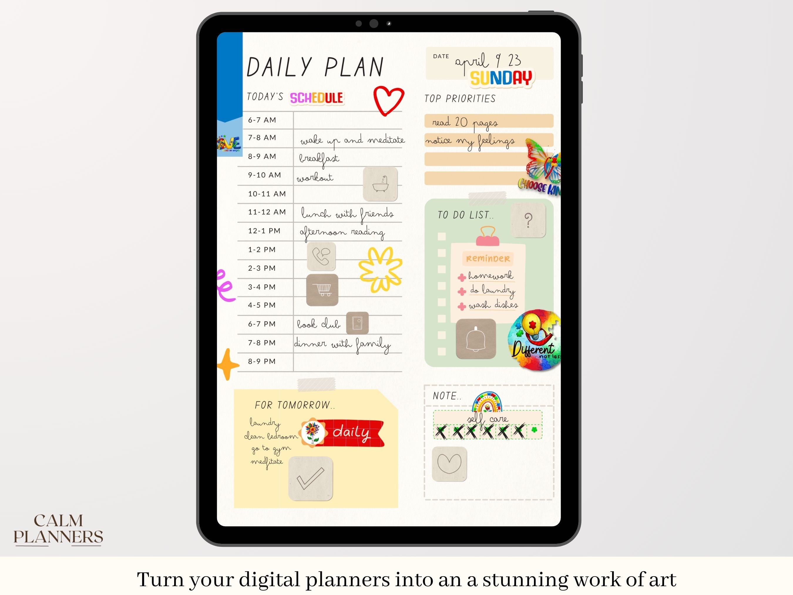 Autism Awareness Digital Sticker Bundle, Planner Stickers for Goodnotes ...
