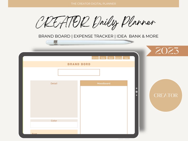 Creator Digital Planner, Content Creator Planner Digital, Daily Journal ...