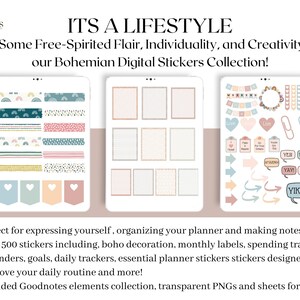 Boho Digital Planner Stickers, Boho Sticker Goodnotes, Goodnotes ...