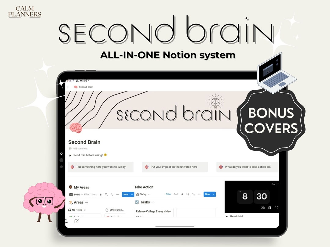 Notion Second Brain Template, Notion Dashboard, Notion Template 2023 ...