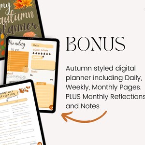 Autumn Vision Board Starter Kit, Digital Stickers for Planners, Daily ...