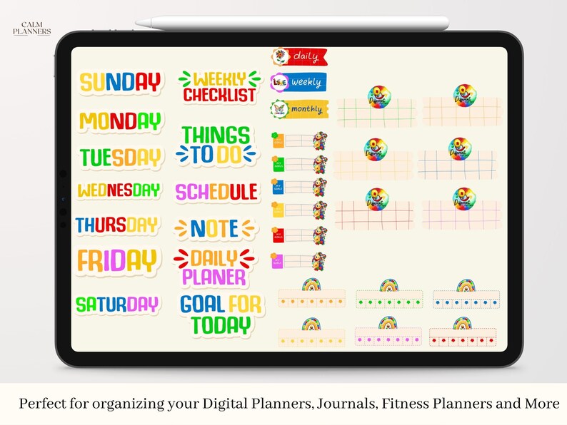 Autism Awareness Digital Sticker Bundle, Planner Stickers for Goodnotes ...