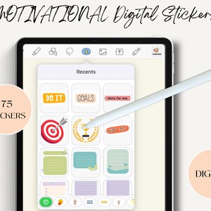 Motivational Digital Stickers, Motivating Digital Stickers, Colorful ...