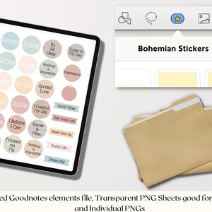 Boho Digital Planner Stickers, Boho Sticker Goodnotes, Goodnotes ...