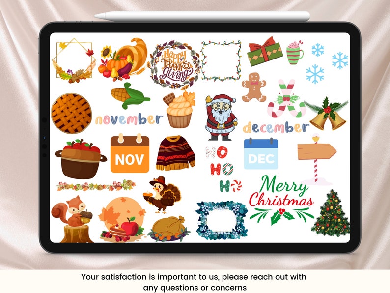 Yearly Holiday Goodnote Stickers Seasonal Digital Planner - Etsy