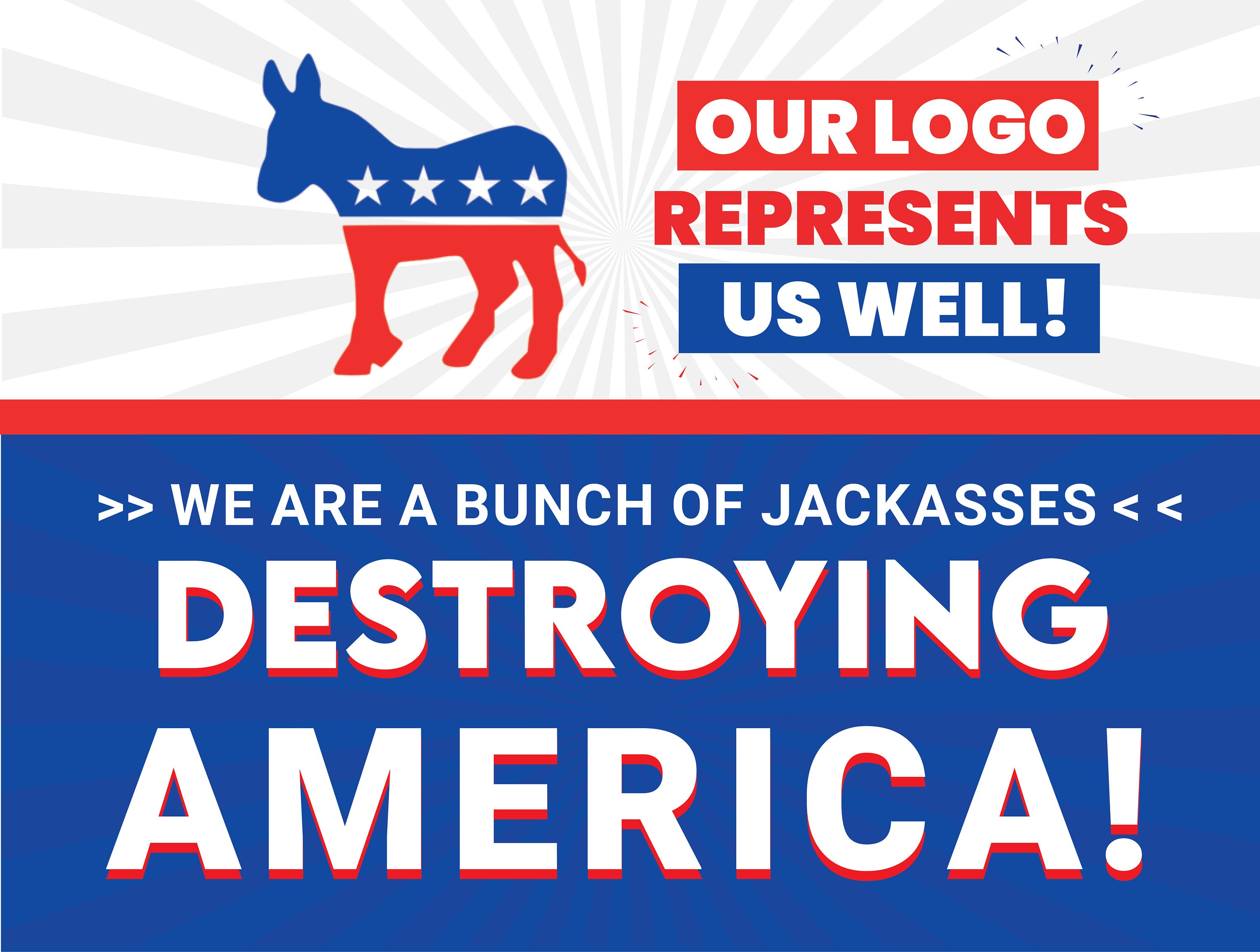 Democrat Jackass Yard Sign - Etsy