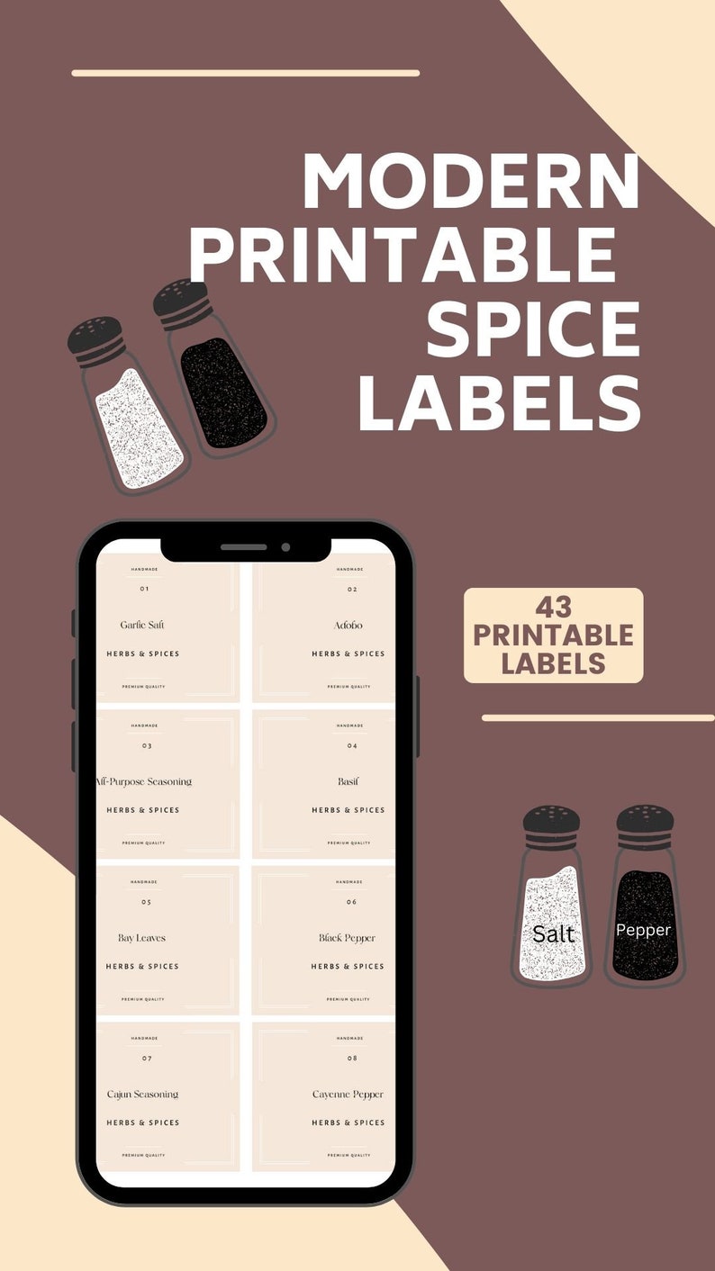 Seasoning / Spice Labels - Etsy