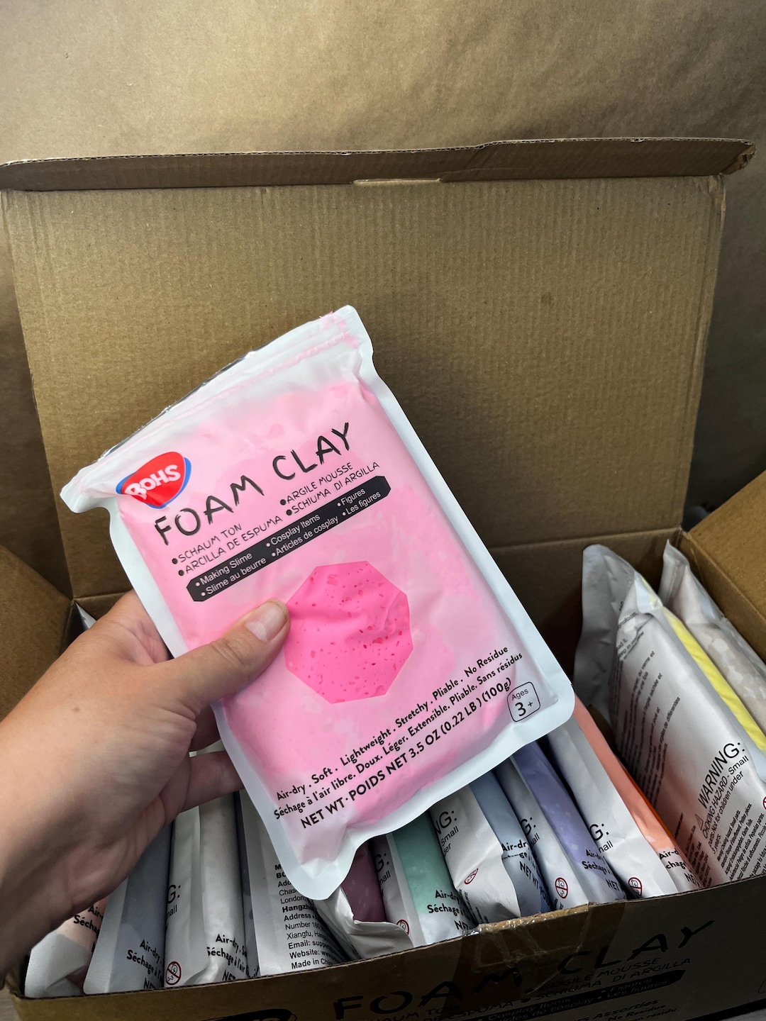 12 Bags of Bright Color Foam Clay Craft Kits, Bohs Foam Clay, Clay ...