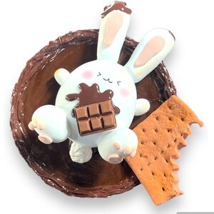 Chocolate Coma Bunny, Fake Hot Chocolate, Easter Decoration, Faux ...