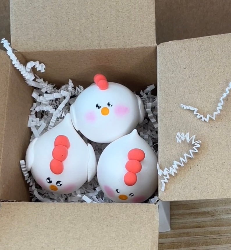 Cute Chicken Figure Foam Clay Figure Gift Decoration Desk - Etsy