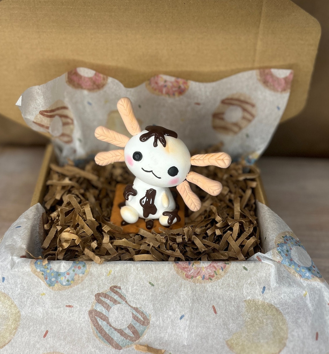 Axolotl Foam Clay Figure,adorable Marshmallow Sculpture, Girl Scout ...