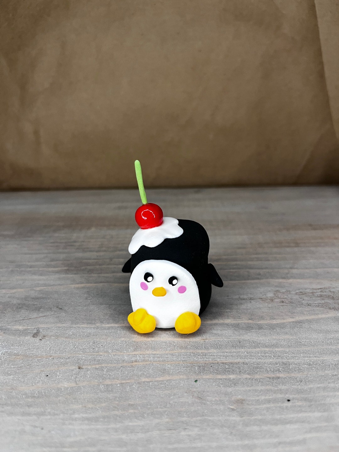 Adorable Penguin Sculpture Fake Bake Figure Foam Clay - Etsy