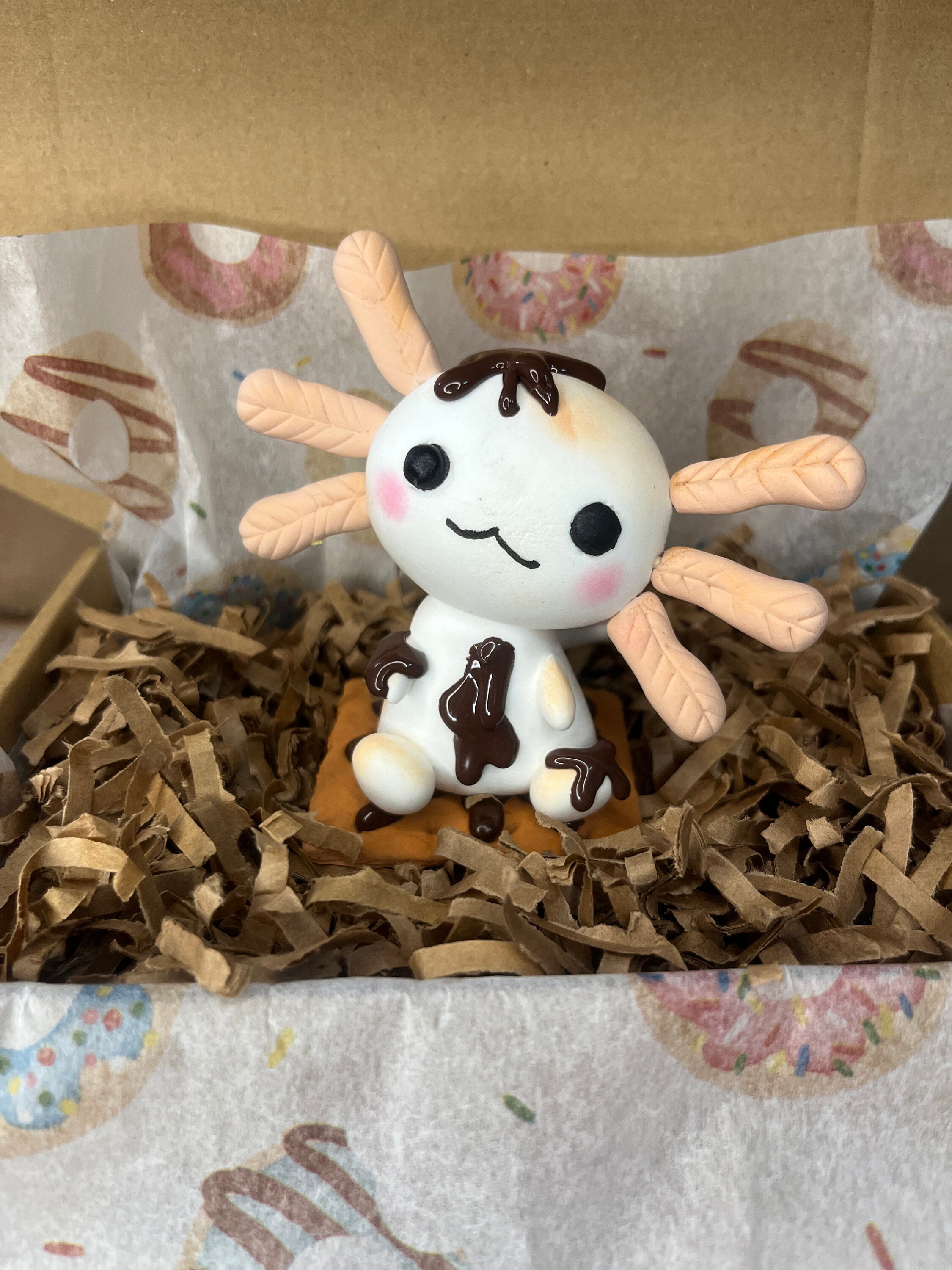 Axolotl Foam Clay Figure,adorable Marshmallow Sculpture, Girl Scout ...