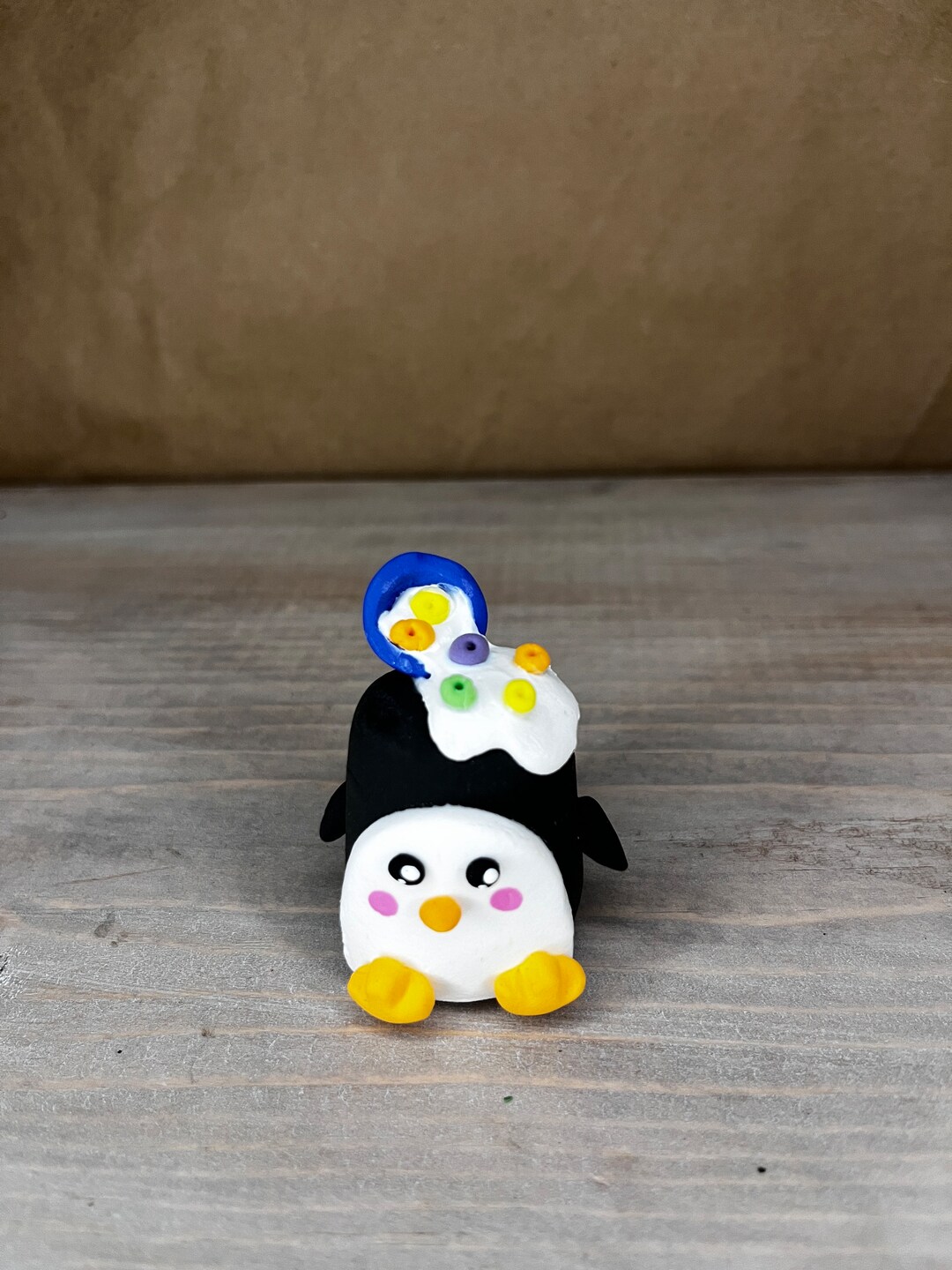 Adorable Penguin Sculpture Fake Bake Figure Foam Clay - Etsy