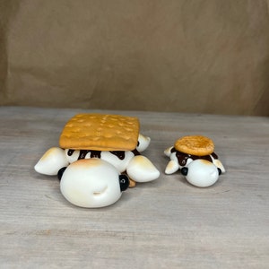 XXL Scented Dessert Turtle, Marshmallow Foam Clay Figure, S’mores ...