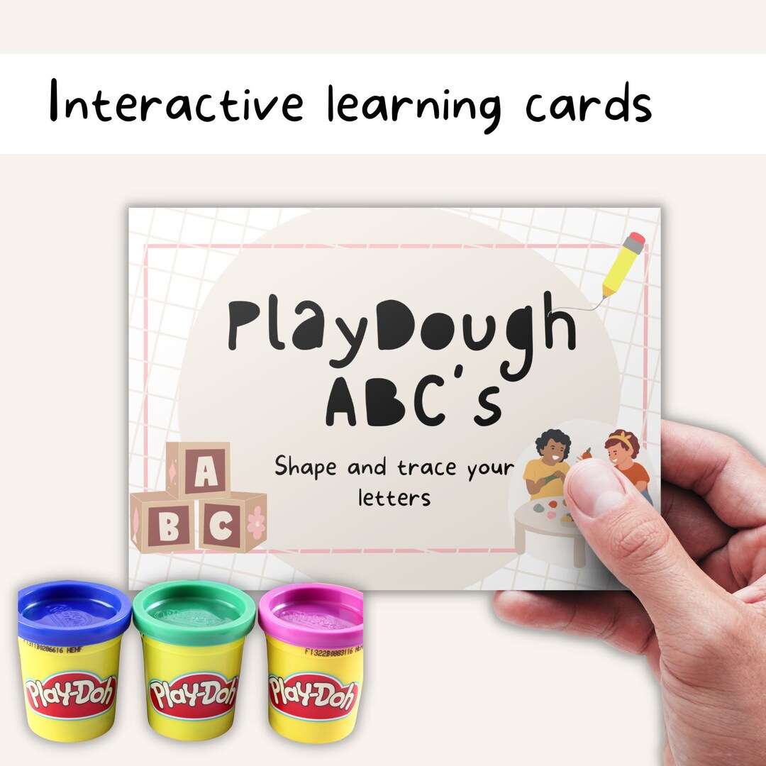 Tracing Practice for Preschool Printable Alphabet Cards Playdough Mats ...