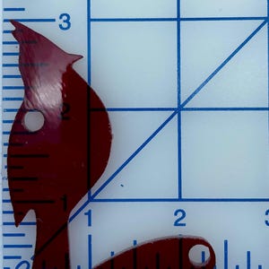 COE 96 Precut Cardinals Cardinal Ornament With Hole Fused Unfused ...