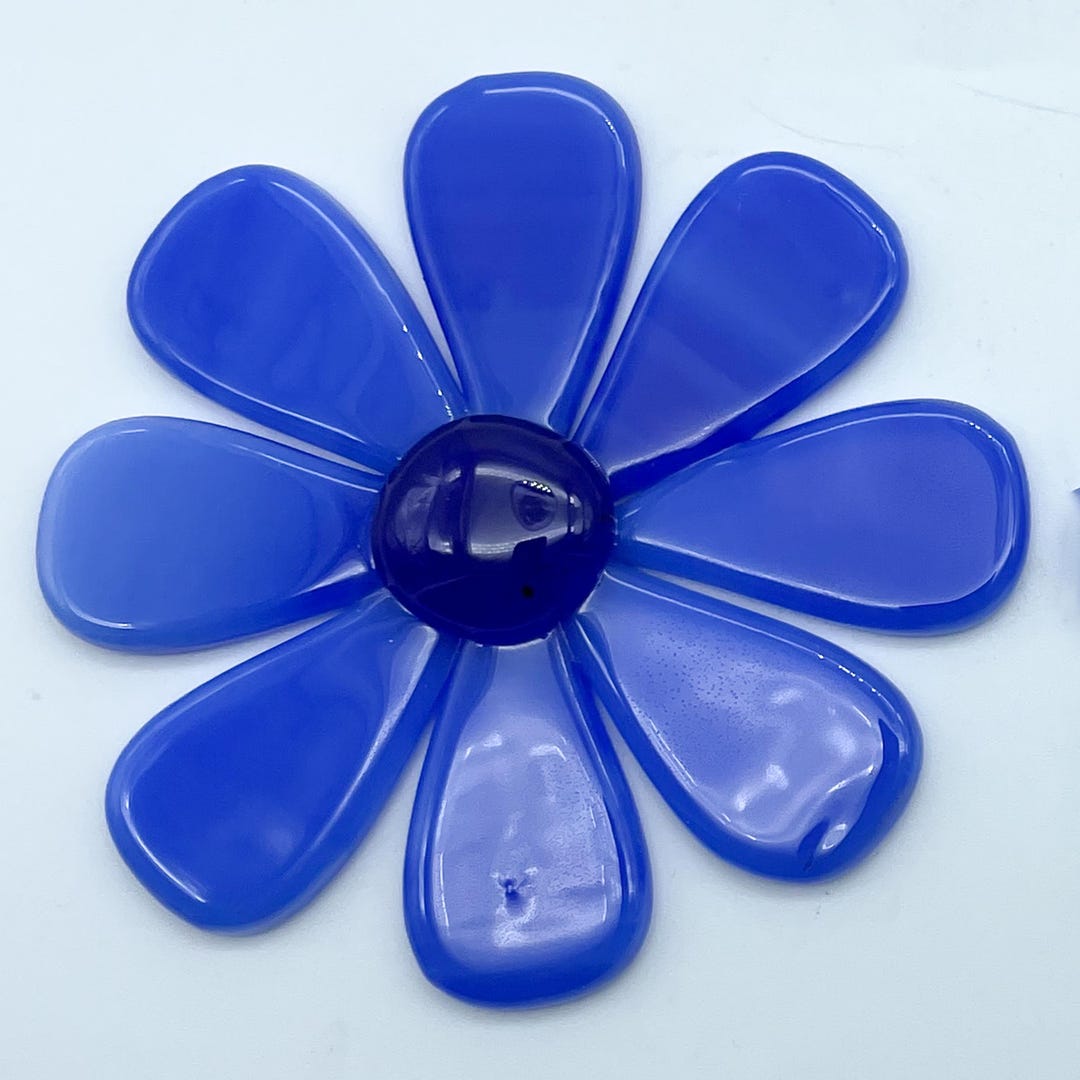 Fused Flower | Blue Daisy | COE 96 - Etsy