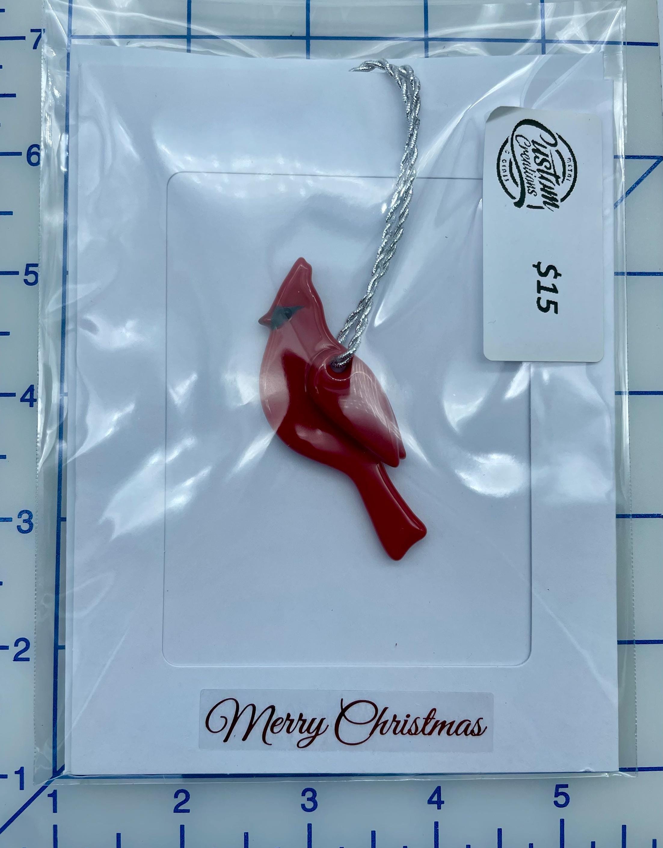 COE 96 Precut Cardinals Cardinal Ornament With Hole Fused Unfused ...