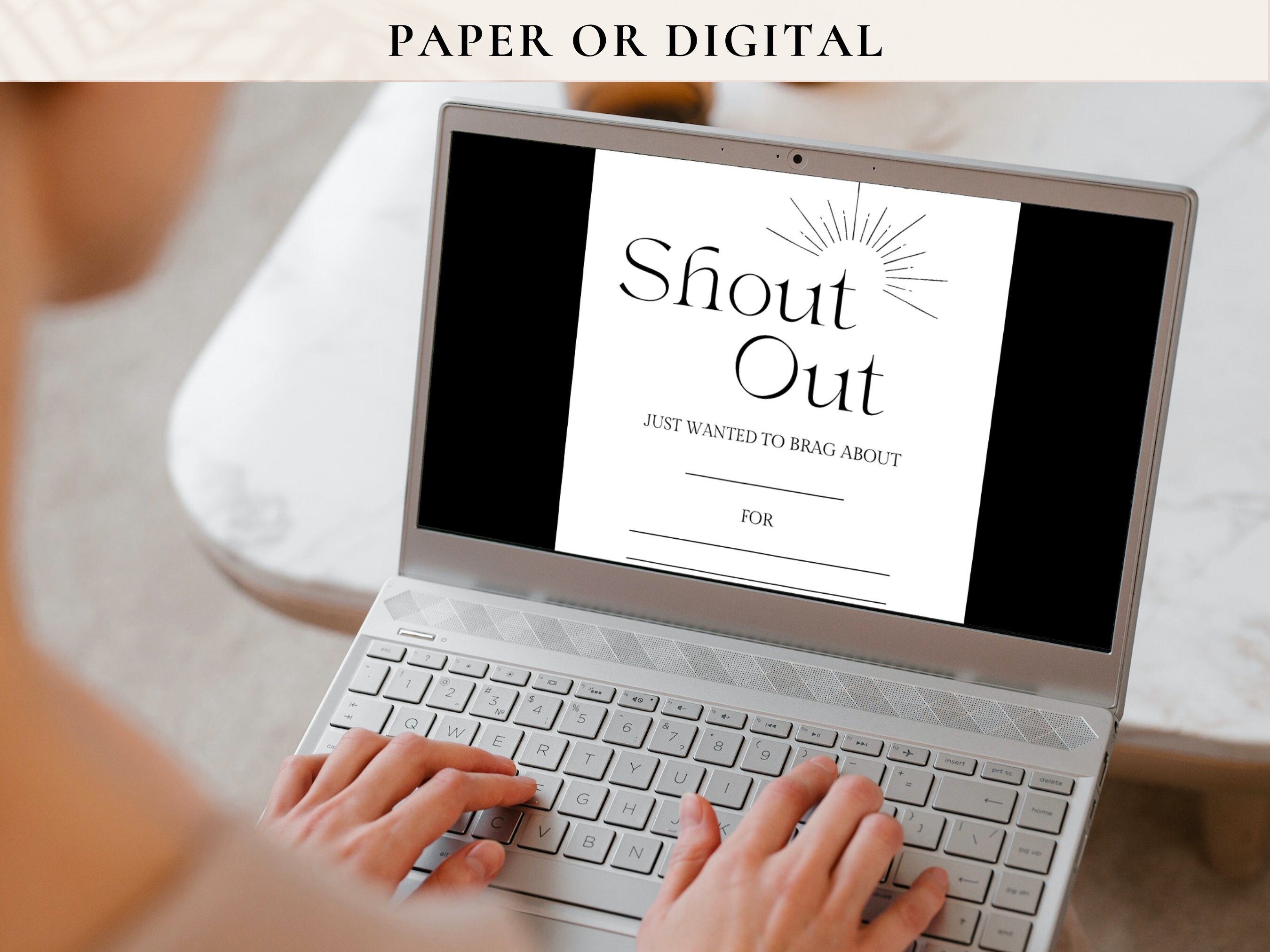 Minimalist Shout Out Note Student Compliment Card Staff Appreciation ...