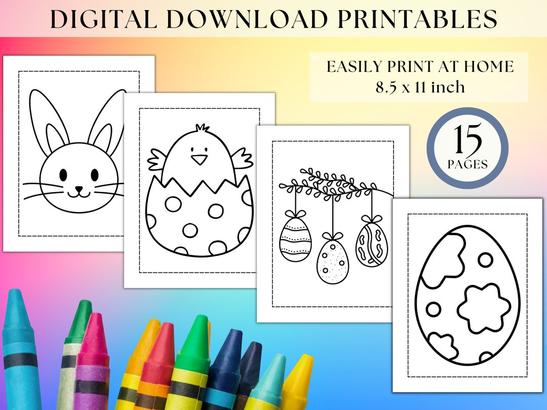 Easter Coloring Pages Easter Egg Color Pages Easter Activity for Kids ...