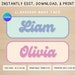 Retro Classroom Name Tag Template Printable Teacher Resources Groovy ...