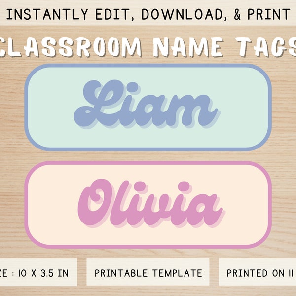 Cubby Name Tags - Buy Online - Etsy