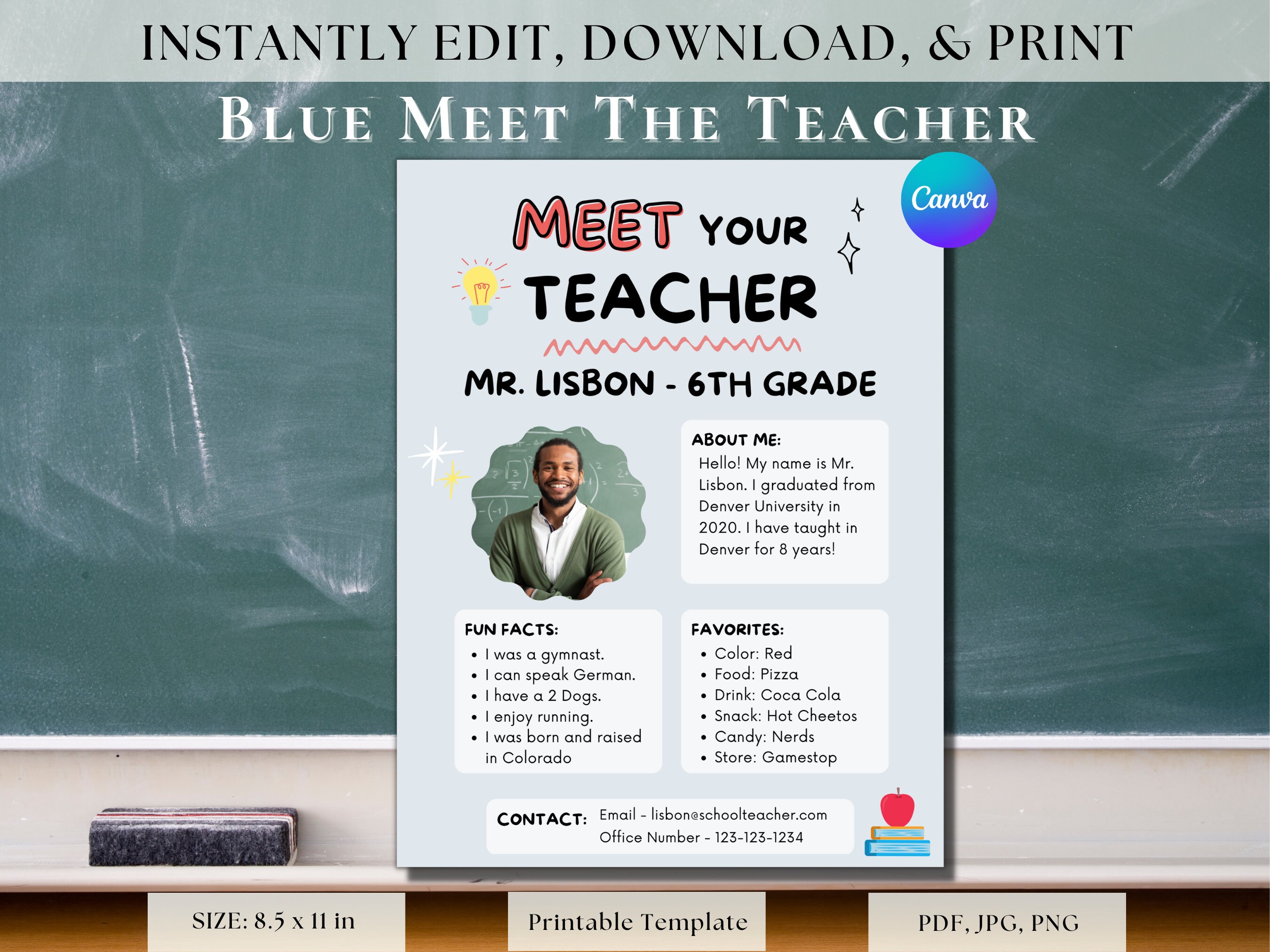 Meet the Teacher Template Meet Your Teacher Flyer Classroom Resources ...