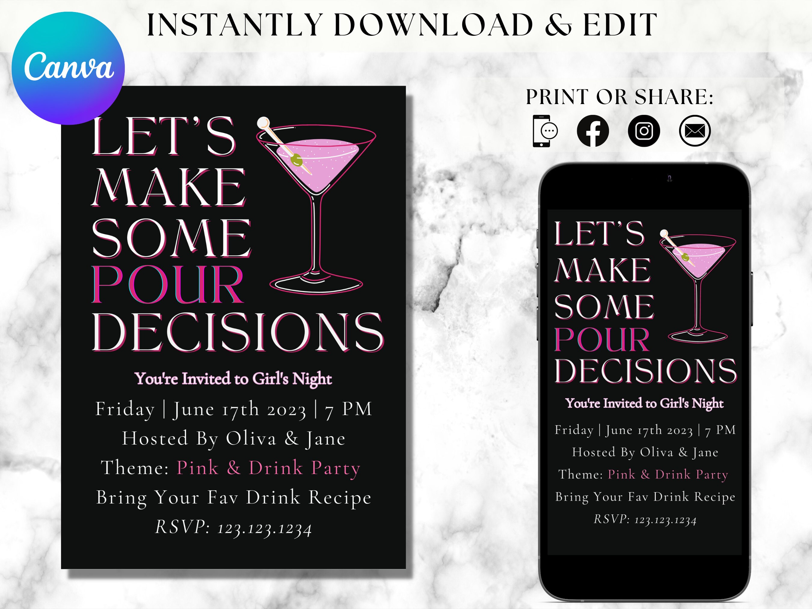Ladies Night Invitations