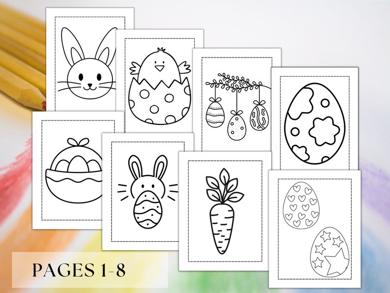 Easter Coloring Pages Easter Egg Color Pages Easter Activity for Kids ...