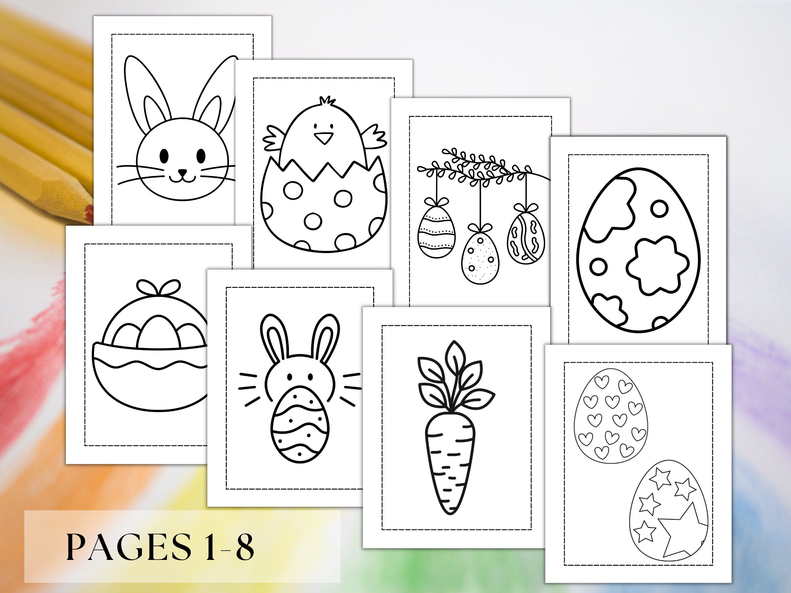 Easter Coloring Pages Easter Egg Color Pages Easter Activity for Kids ...
