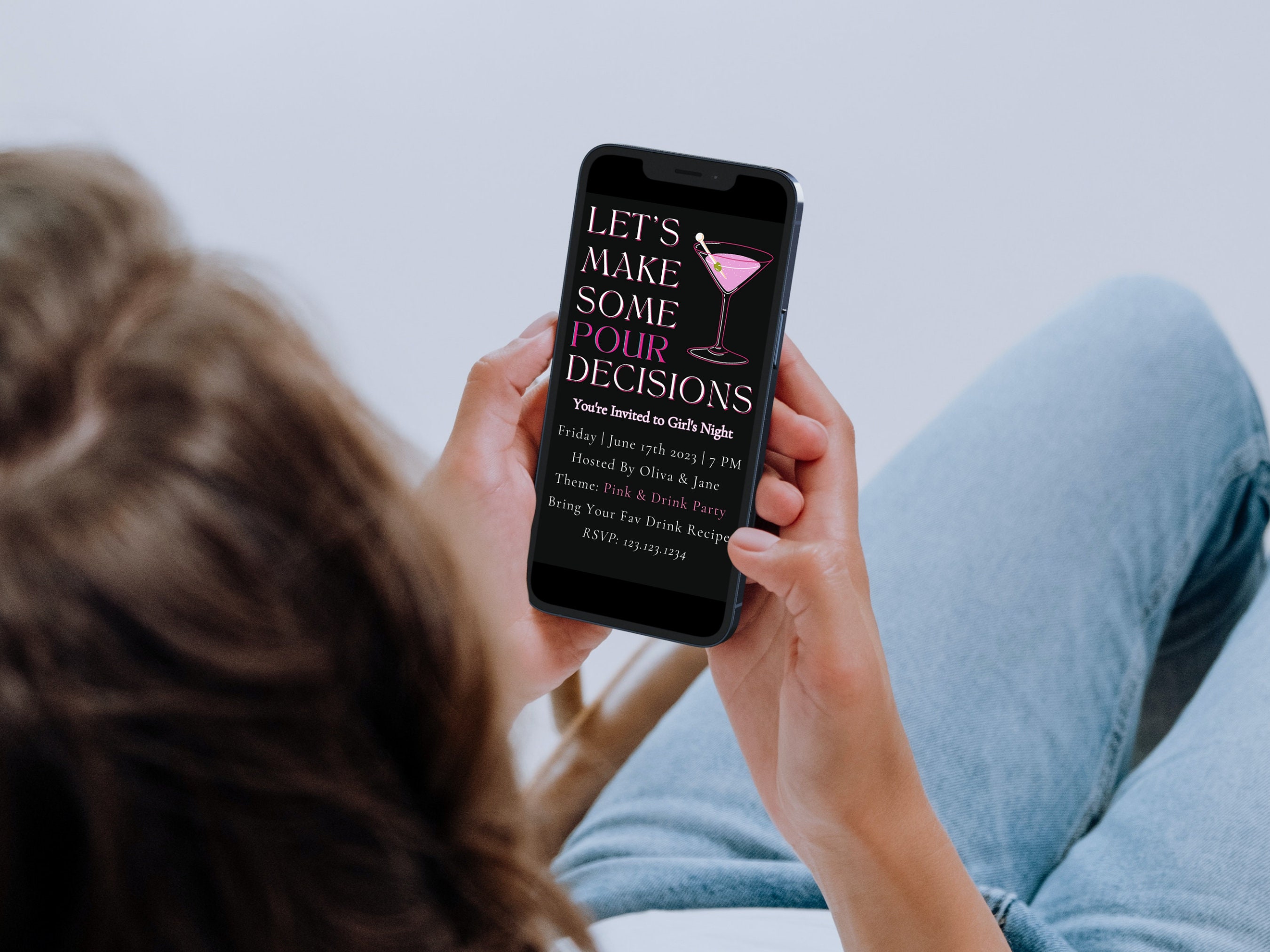 Ladies Night in Invitation Hen Party Invite Girls Night in Invite ...