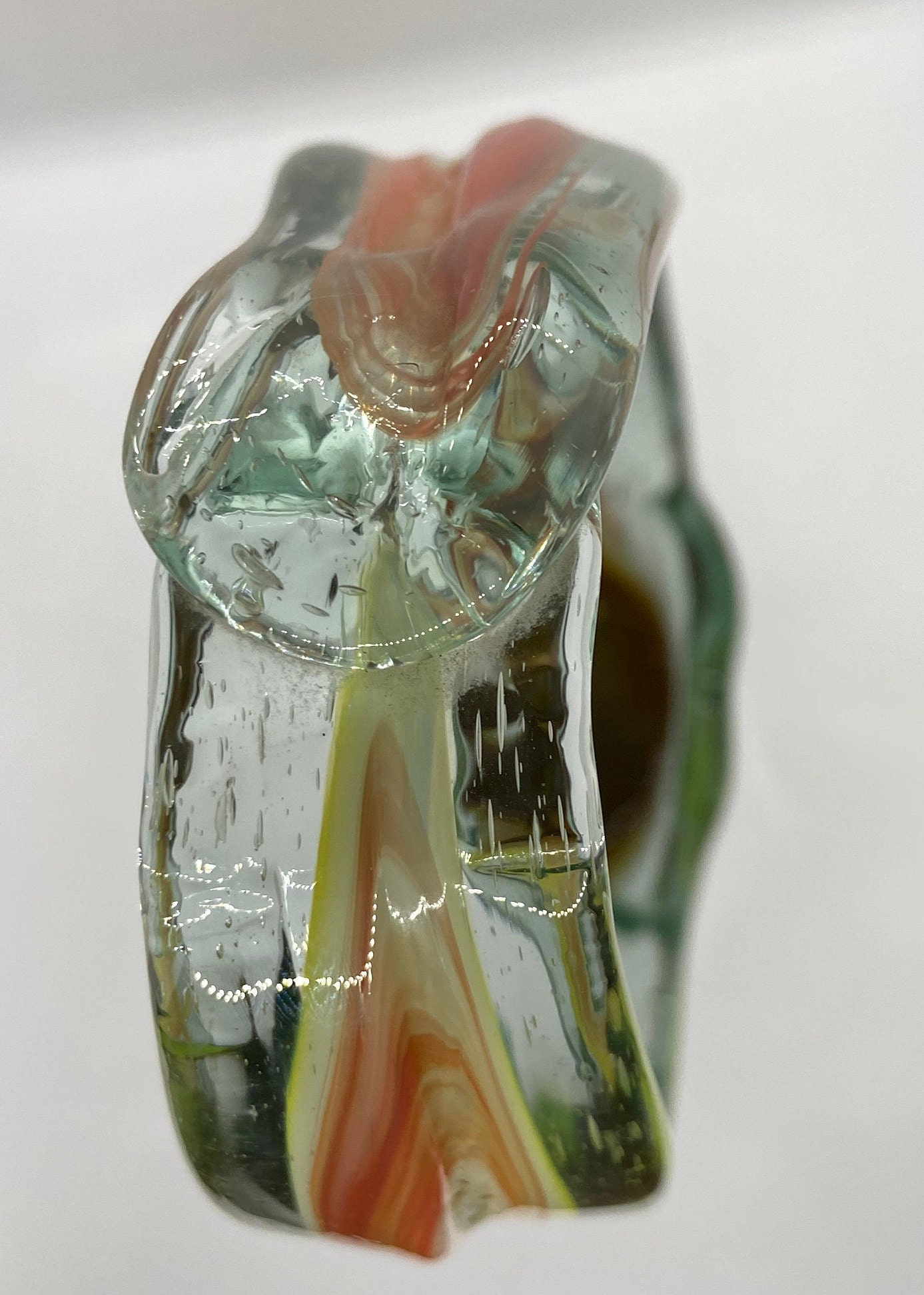 Murano Hand Blownstretched Art Glass Basket Etsy