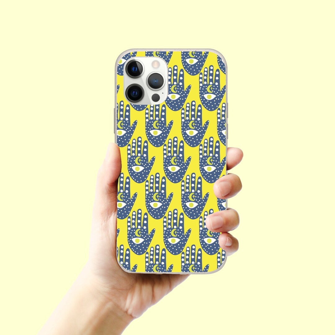Eco Friendly Mystic Crescent Moon Hand Phone Case, Biodegradable iPhone ...