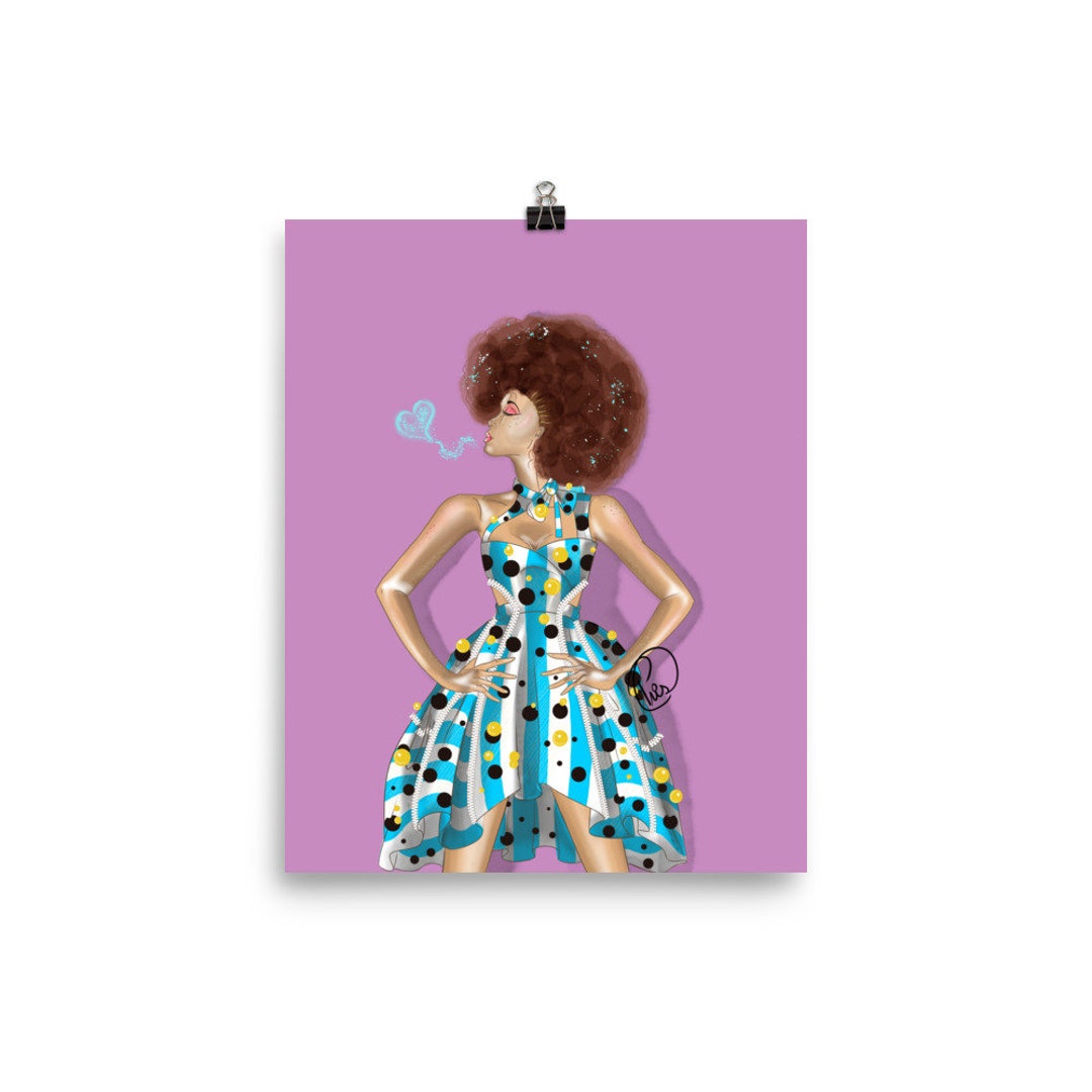 Poster Girl Pink Background - Etsy