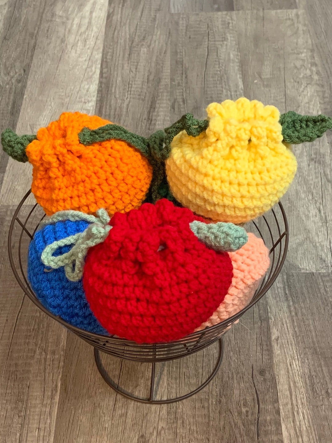 Crochet Drawstring Fruit Pouch Table Top Role Playing Game Dice Bag RPG ...