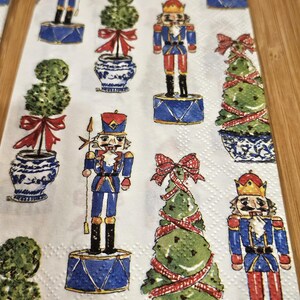 Nutcracker and Chinoiserie Christmas Tree Decoupage Napkin - Etsy