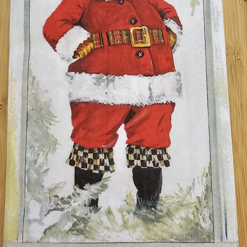 Black Santa Napkins - Etsy