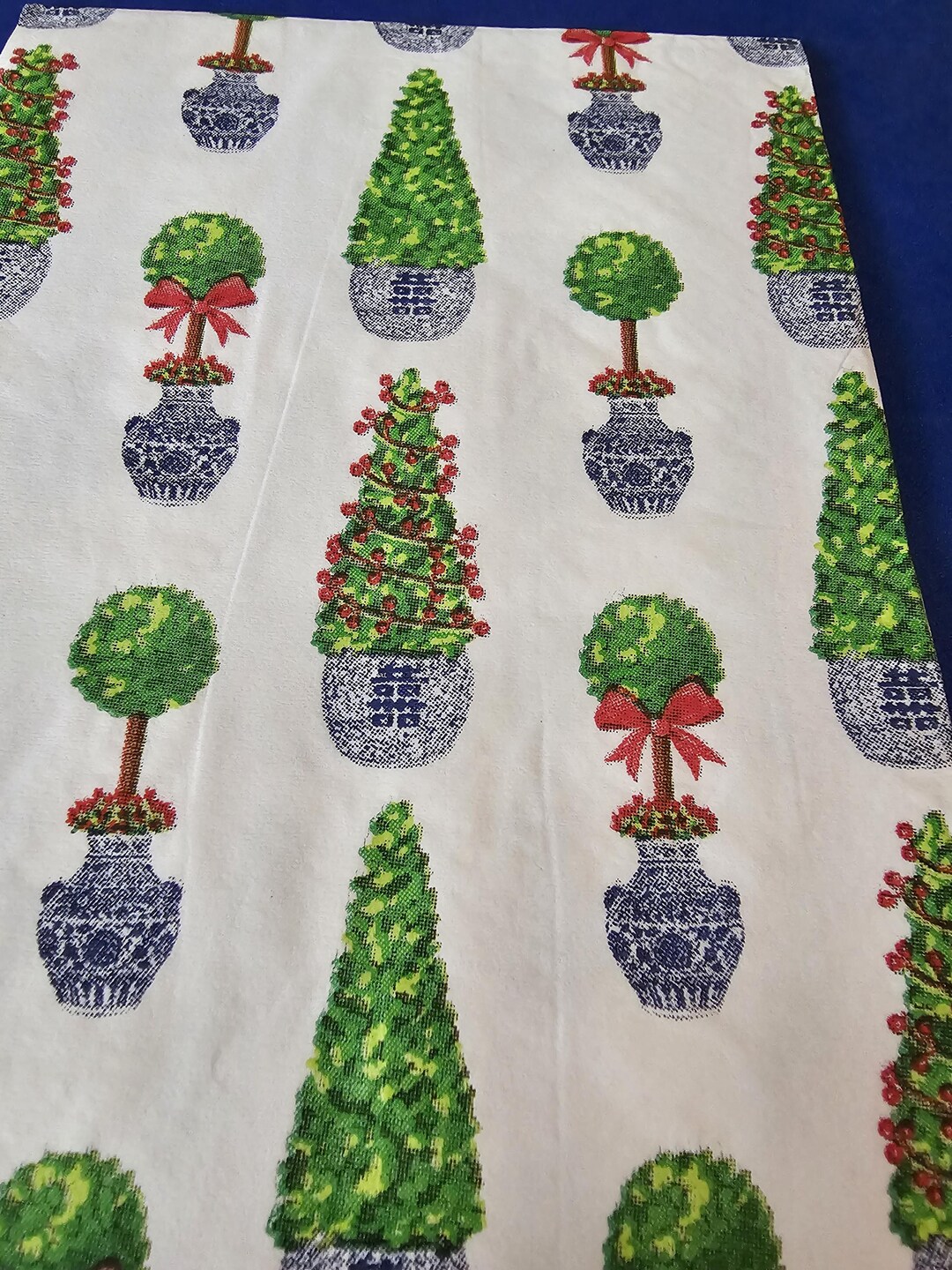 Chinoiserie Trees With Red Border Decoupage Napkin - Etsy