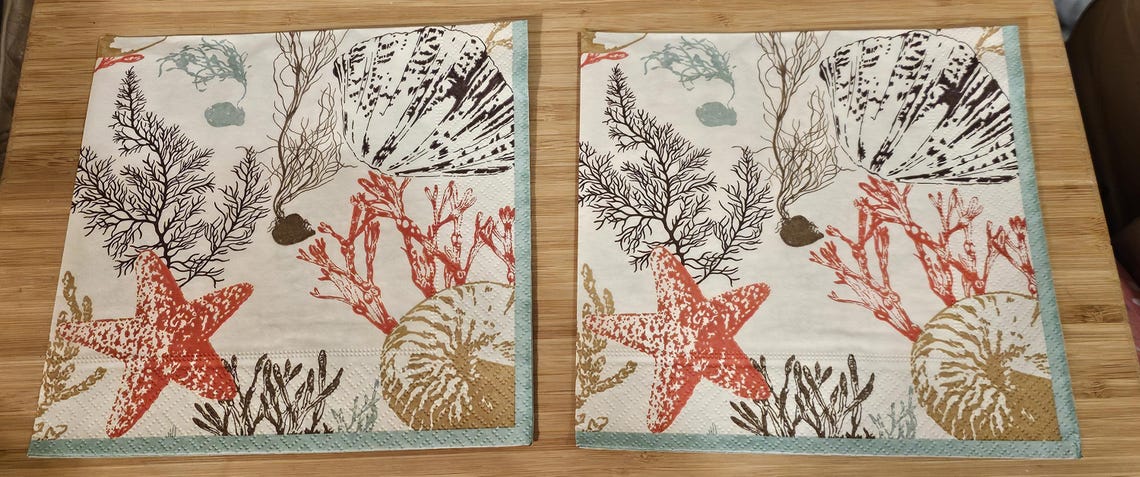 Earth Tone Sea Life for Decoupage - Etsy