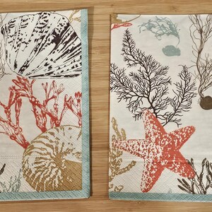 Earth Tone Sea Life for Decoupage - Etsy